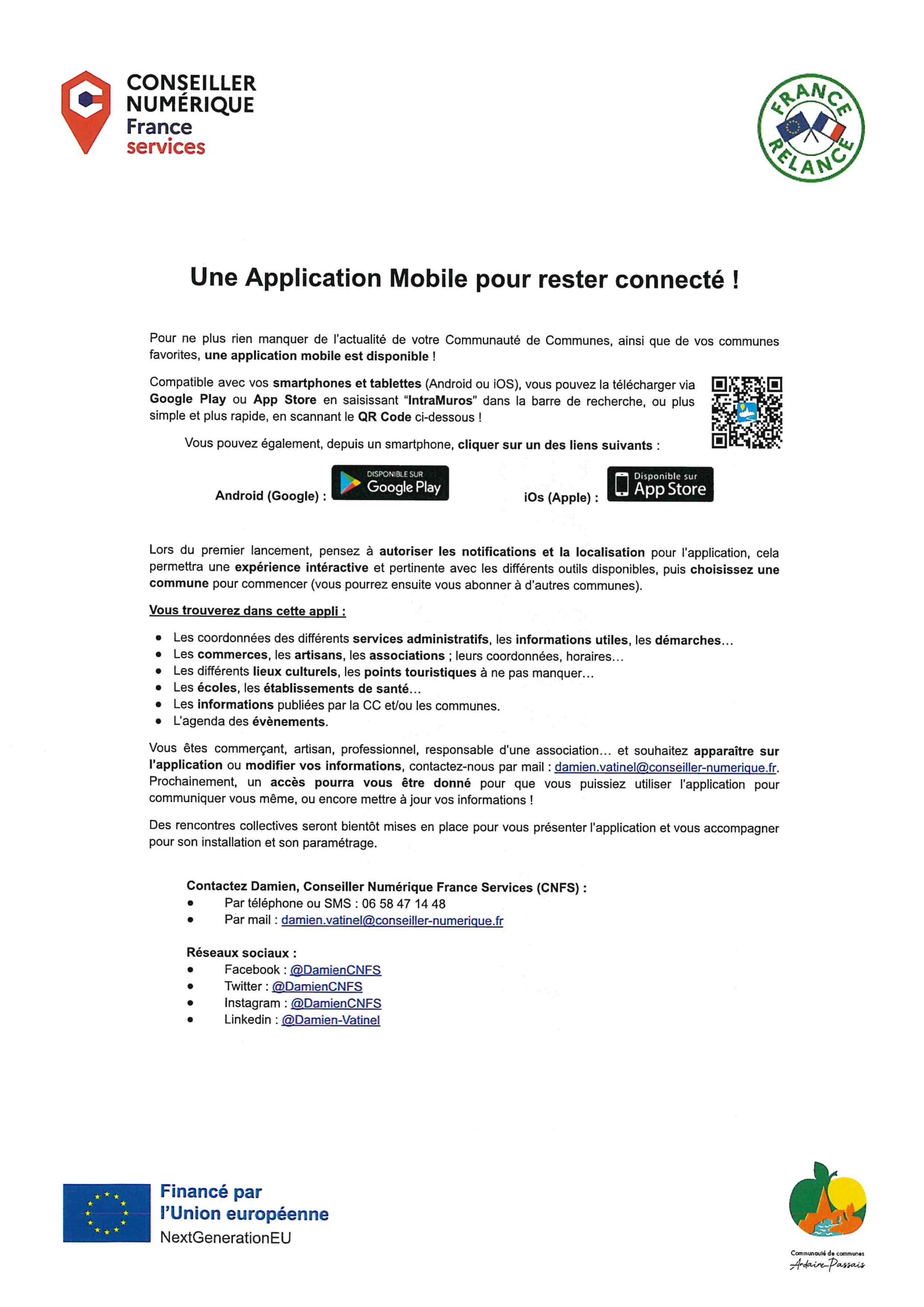 Application Mobile IntraMuros - Juvigny Val d'Andaine